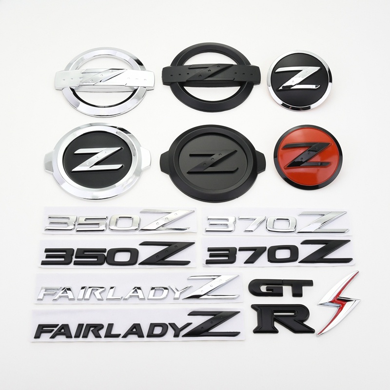3D Car Sticker FAIRLADY 350Z 370Z Logo Emblem Badge Front Grille & Rear ...