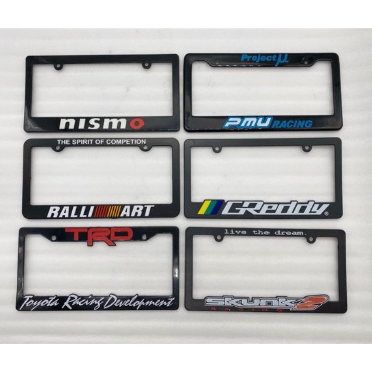 JDM Car Number Plate Frame Universal Nismo Greddy Ralliart Skunk2 TRD ...