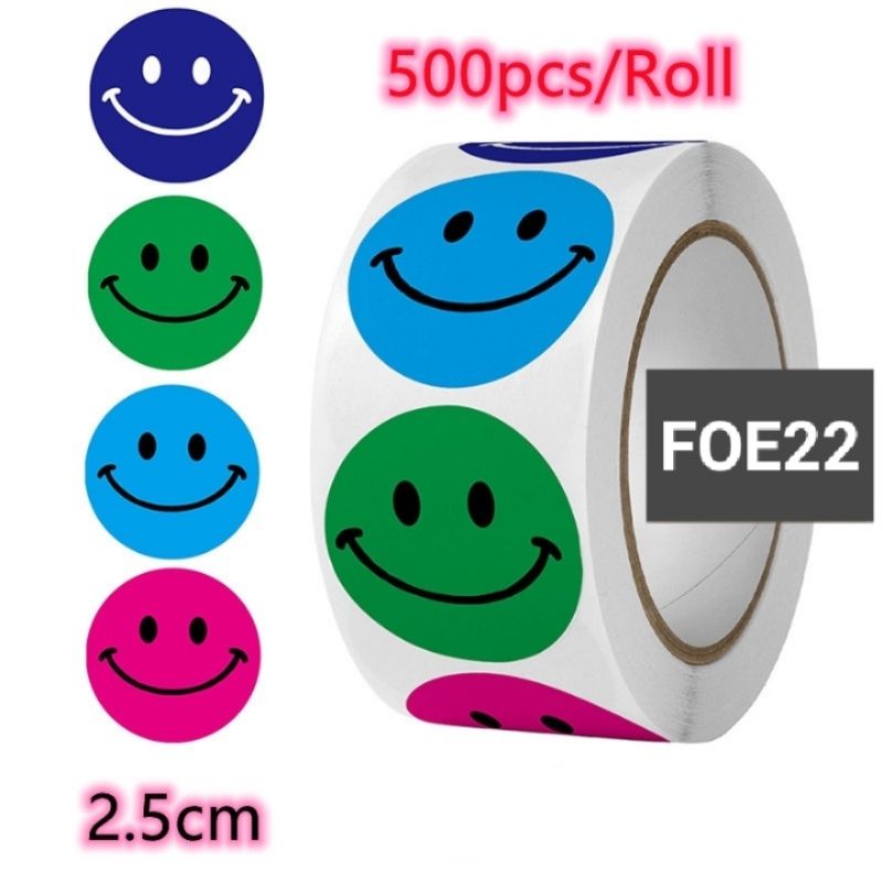 500pc Funny Smile Emoticon Stickers Waterproof Gifts Sticker Fun Reward ...