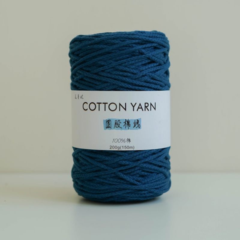 3mm pure cotton round yarn ins round cotton yarn weaving line cotton yarn handmade bag crochet ...