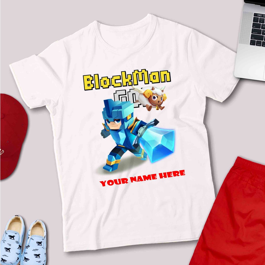 Blockman Go 2 Boys T-Shirts | Free Print Name | Premium Cotton Or ...