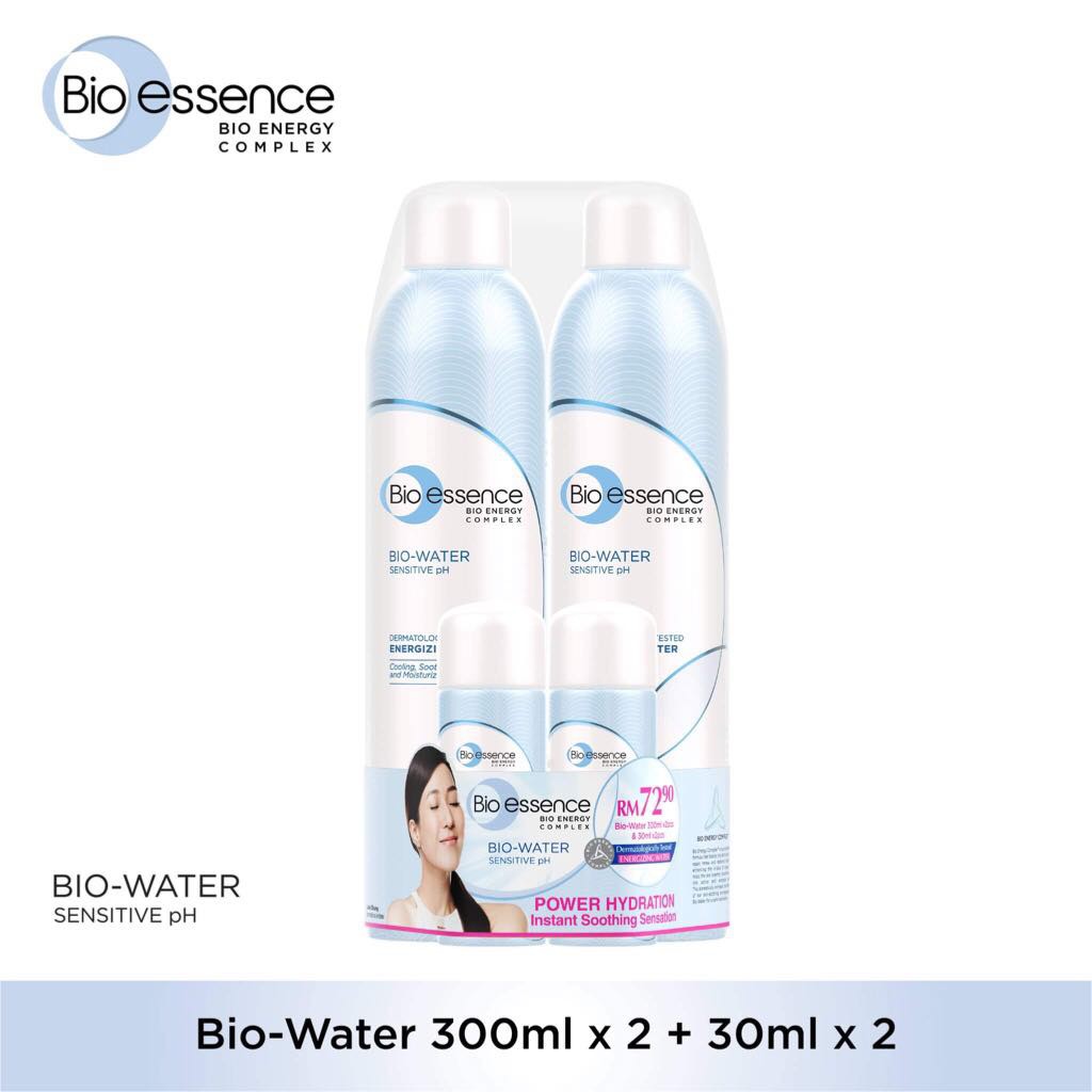 Bio-essence Bio-Water Energizing Water (300ml x 2 Pcs + 30ml x 2 Pcs ...