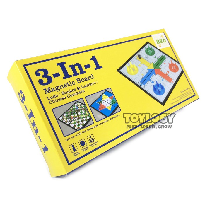 3 in 1 Magnetic Board Games Ludo Snake and Ladder Chinese Snake ...