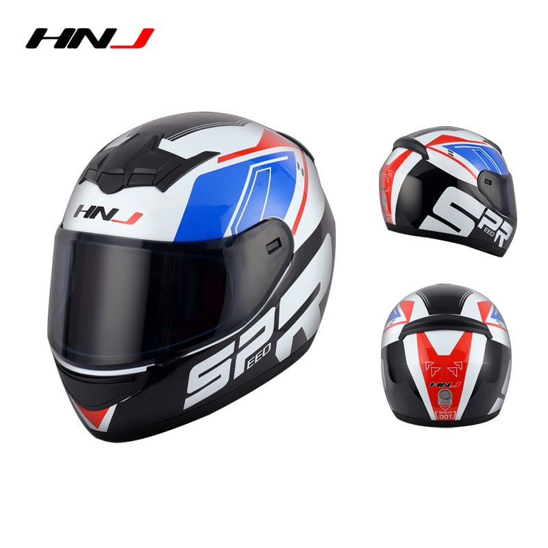 Helmet for Motorcycle HNJ Pink Racing Full Face Helmet for Couple ...