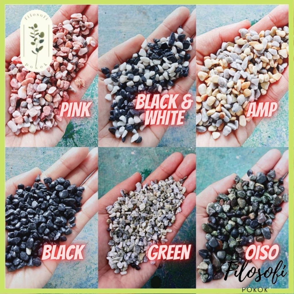 (1Kg) 5mm Pebble Wash Stone Garden Stone Landscape/ Batu Sungai ...