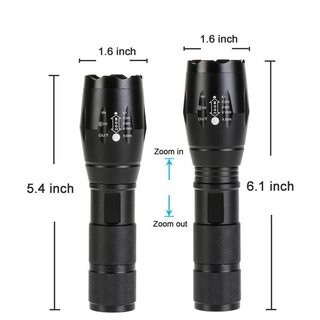 Cree XML T6 LED Torchlight | Super-Bright 2000 Lumen | Flashlight | 5 Modes Torch Light | Black ...