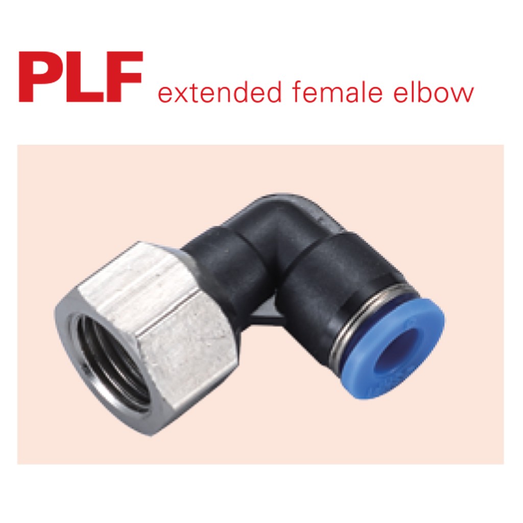 PLF EXTENDED FEMALE ELBOW BULKHEAD UNION One Touch Fitting-METRIC ...