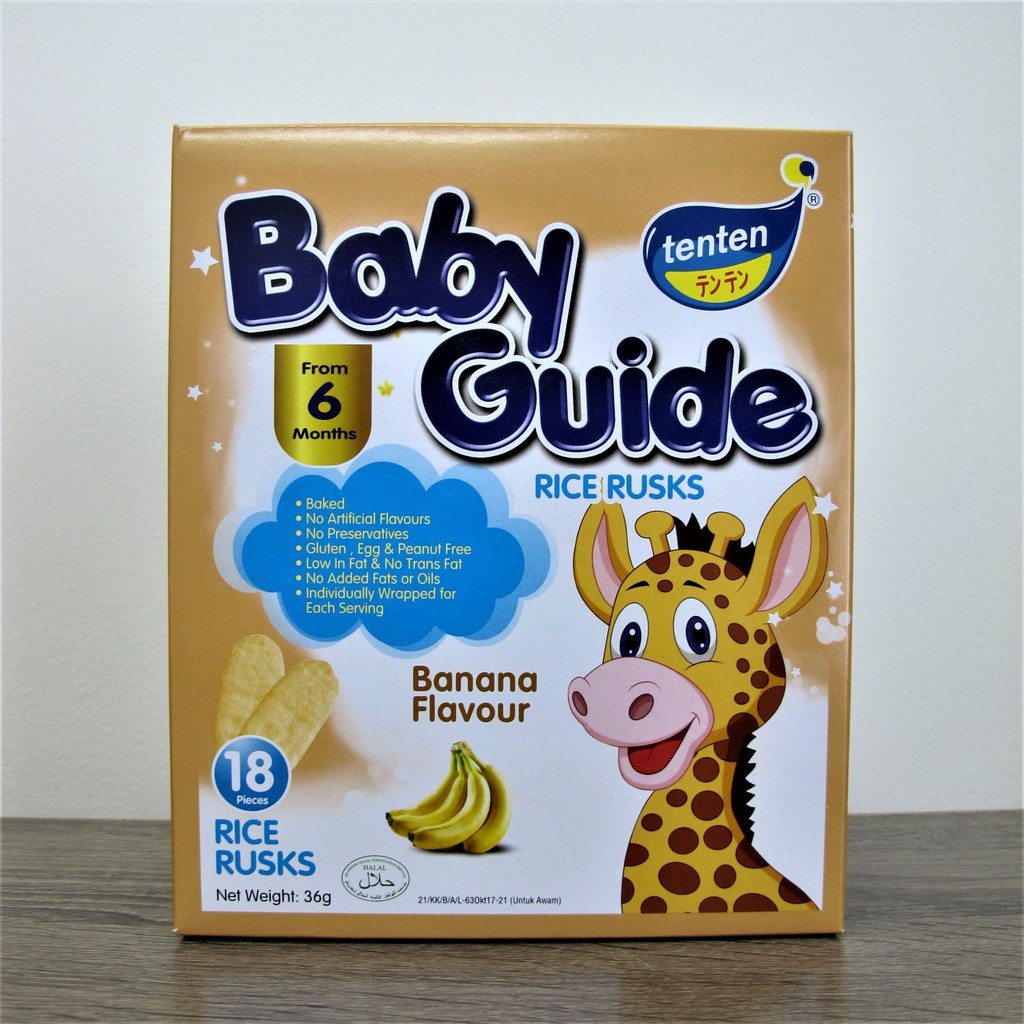 【Ready Stock】TENTEN Baby Guide Rice Rusks 6month+ (36g) | Shopee Malaysia