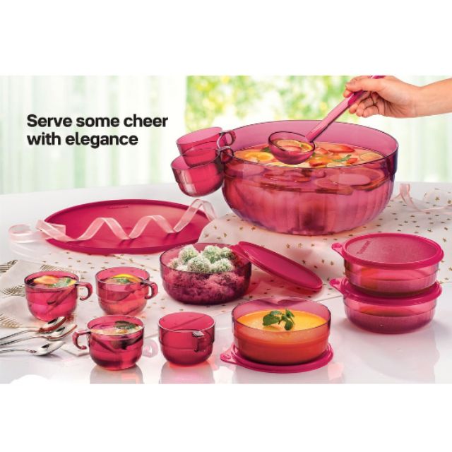 Tupperware Elegant Punch Bowl Set (11pcs) | Shopee Malaysia