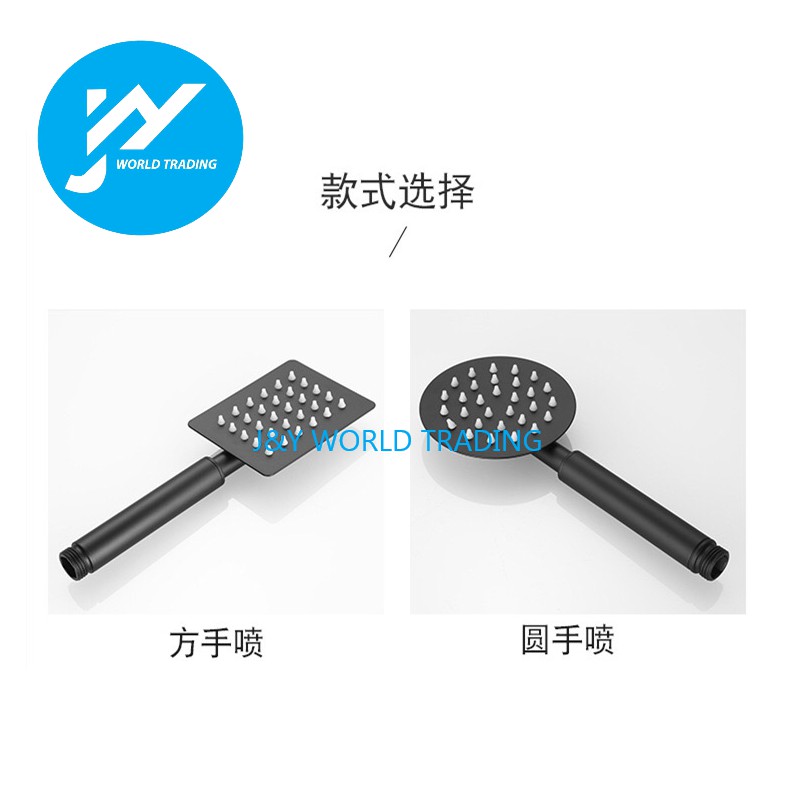 Black SUS 304 Stainless Steel Water Saving Bathroom Square And Round ...