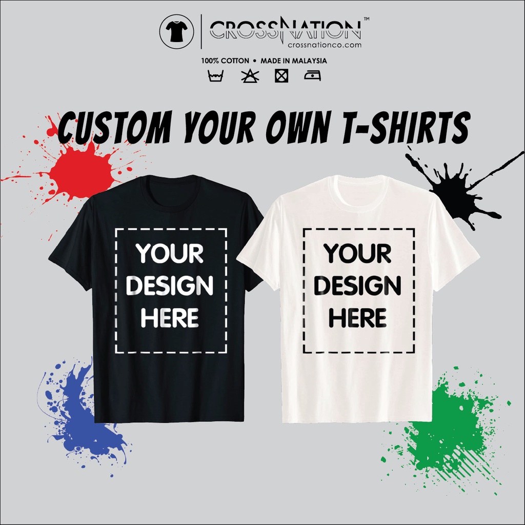 CUSTOM T-Shirt Printing Service Cetak Baju [NO MINIMUM ORDER] | Shopee ...