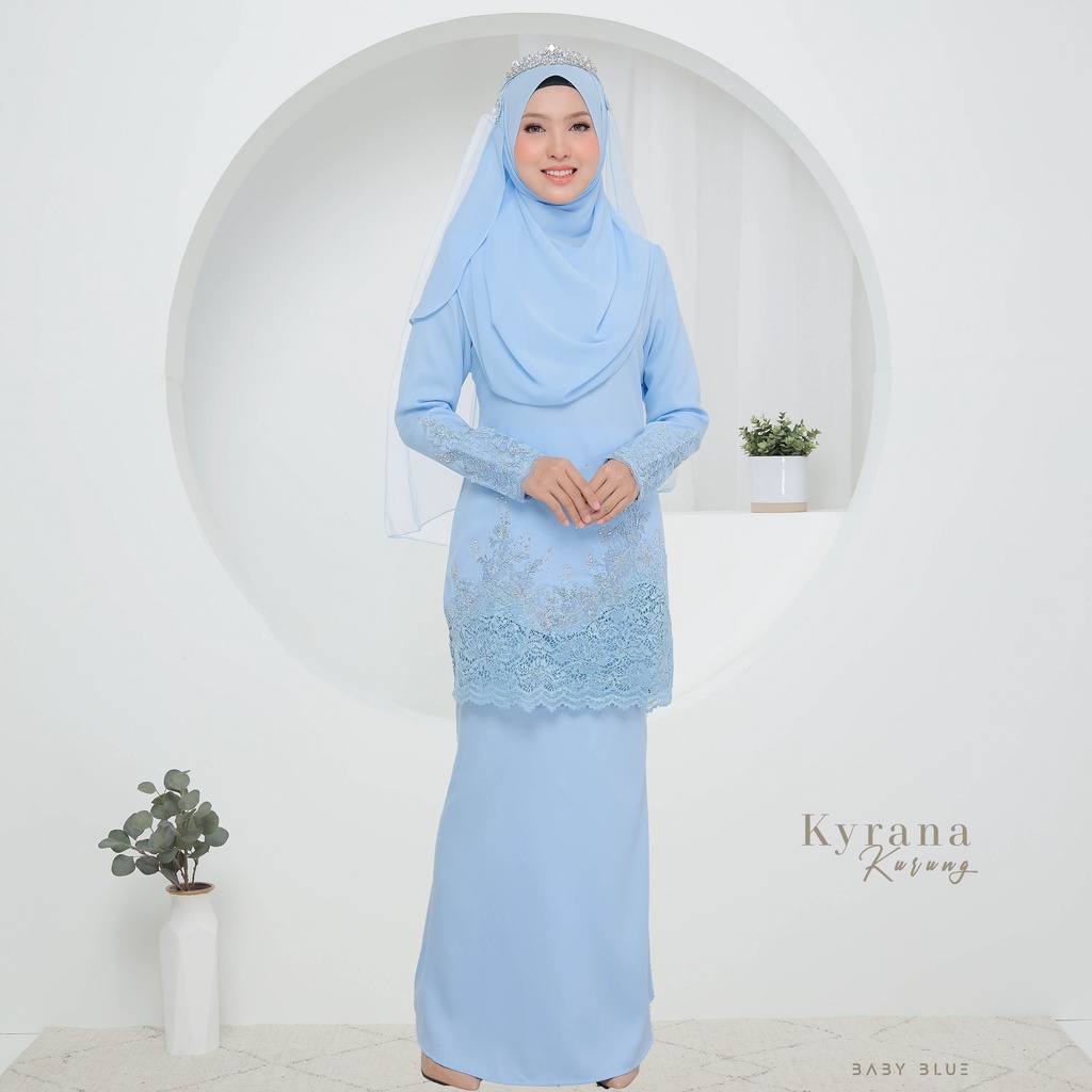 𝐁𝐀𝐉𝐔 𝐑𝐀𝐘𝐀 - Kurung 𝐊𝐲𝐫𝐚𝐧𝐚 𝐏𝐥𝐮𝐬 𝐒𝐢𝐳𝐞 | Baju Kurung Moden | Double Lace ...