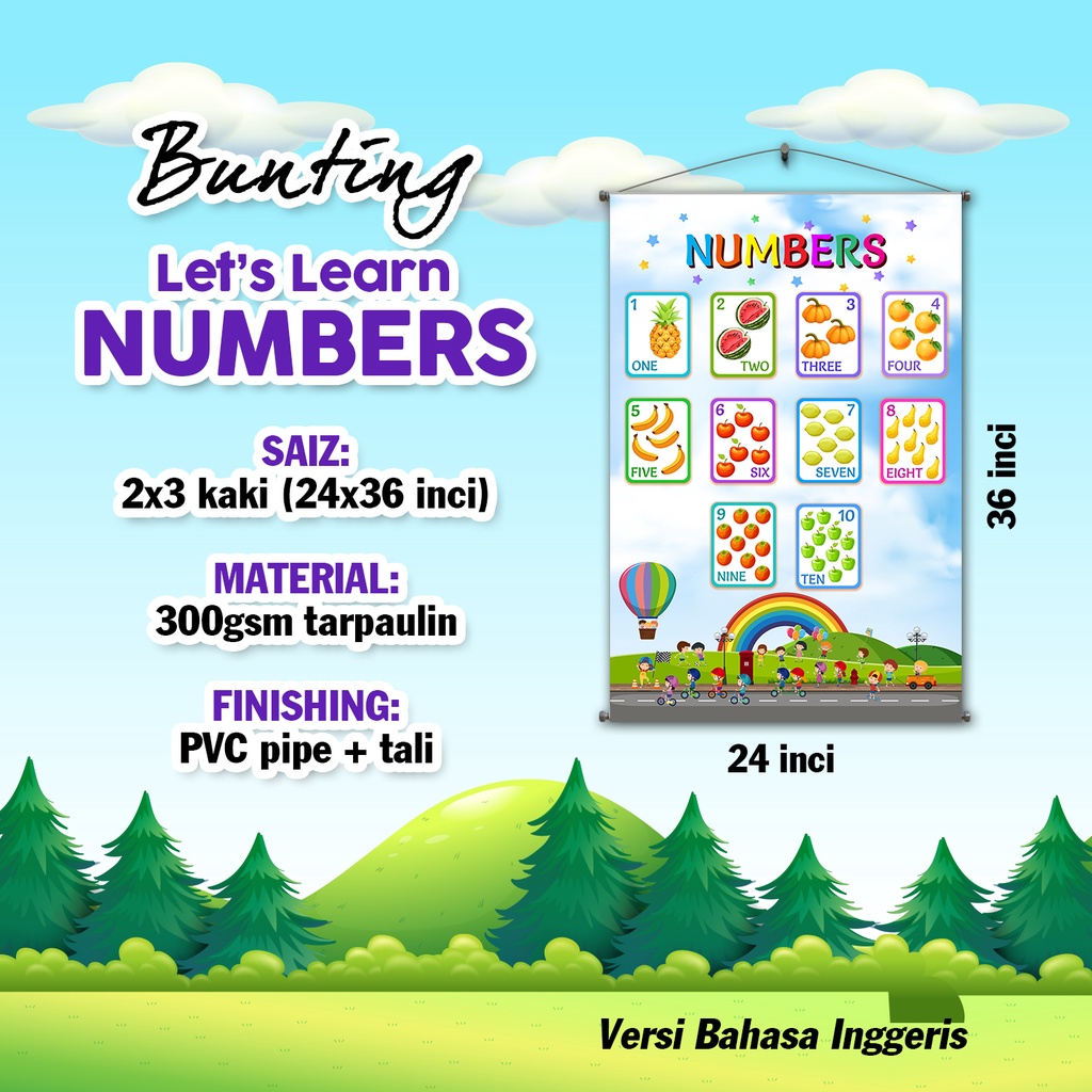 BUNTING MENGENAL ABC 2X5FT | Shopee Malaysia