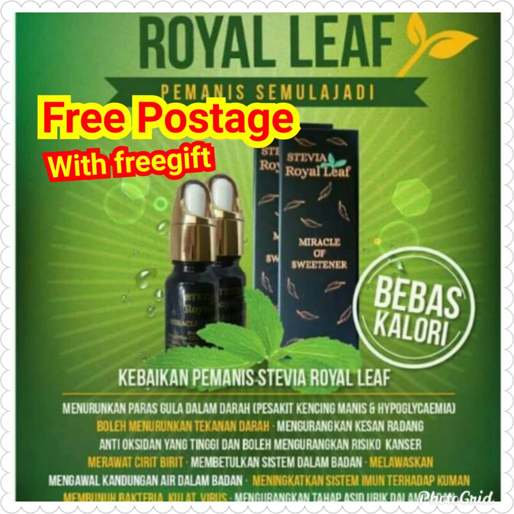 STEVIA ROYAL LEAF - WITH FREEGIFT & FREE POST - NO SUGAR - SWEETENER ...