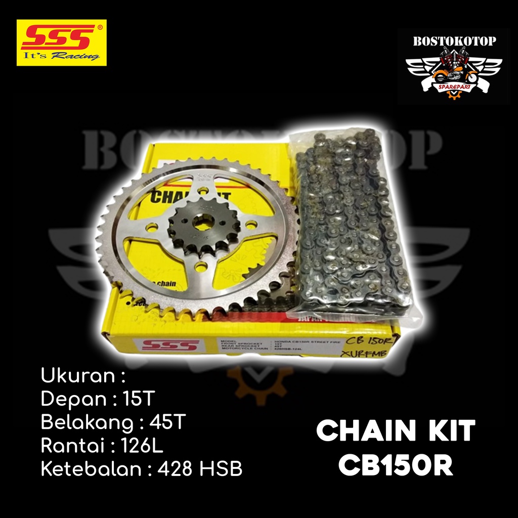 Sss Chain Gear Kit Gear Chain Set Honda CB150R CBR 150 Old 4 Holes One ...
