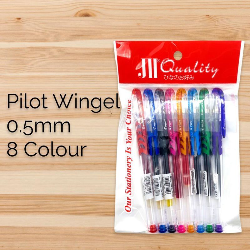JOO HUAT Pilot Wingel Pen 0.5mm / 0.7mm Fancy Colour set 8's | Shopee ...