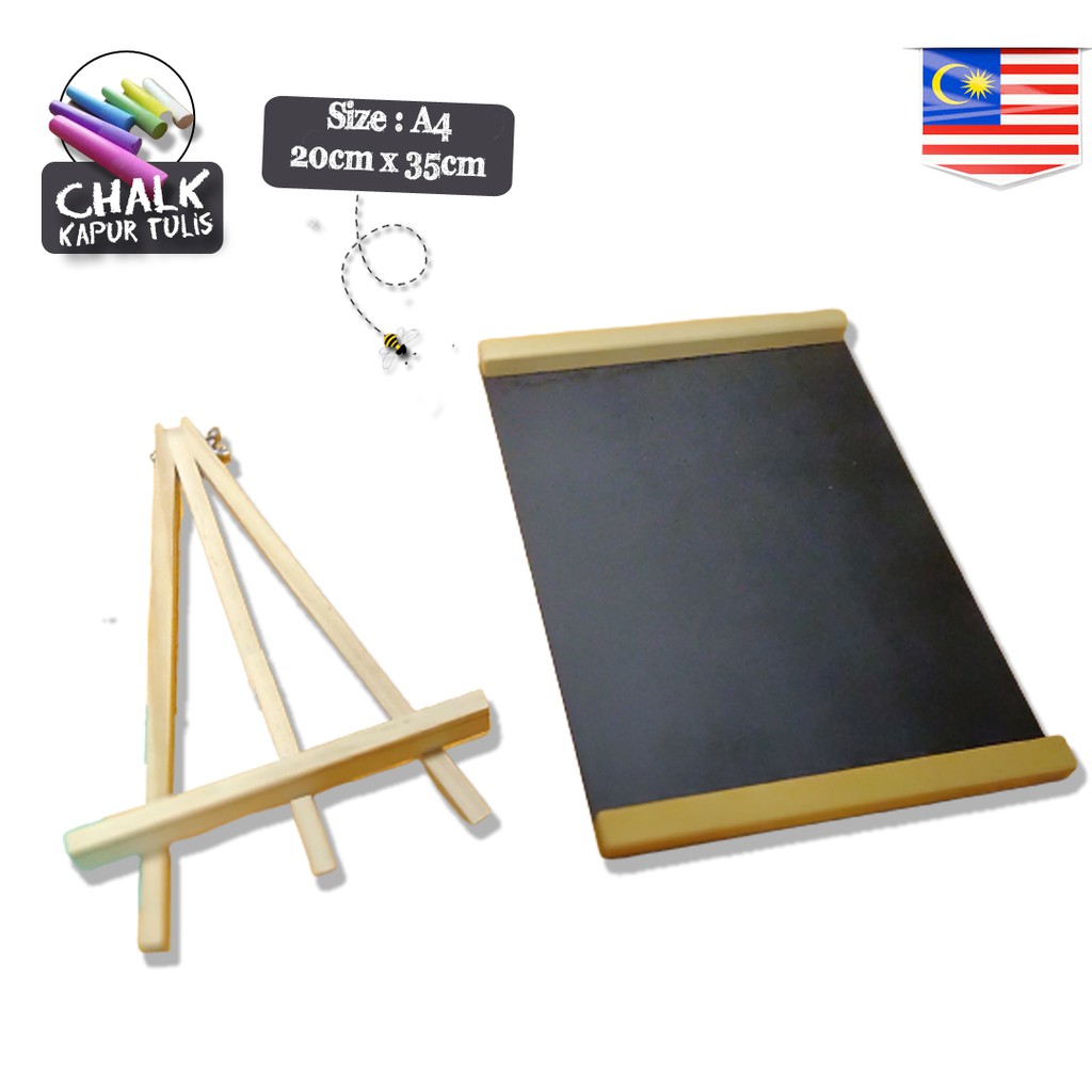 A4 (35cm*20cm) Korean Table Menu New Version Board Wood ChalkBoard Blackboard Papan Hitam (Frame ...