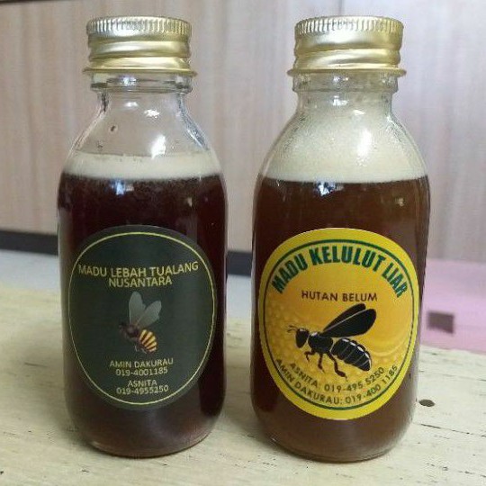 Madu Lebah Tualang Nusantara & Madu Kelulut Liar Hutan Belum (berat ...