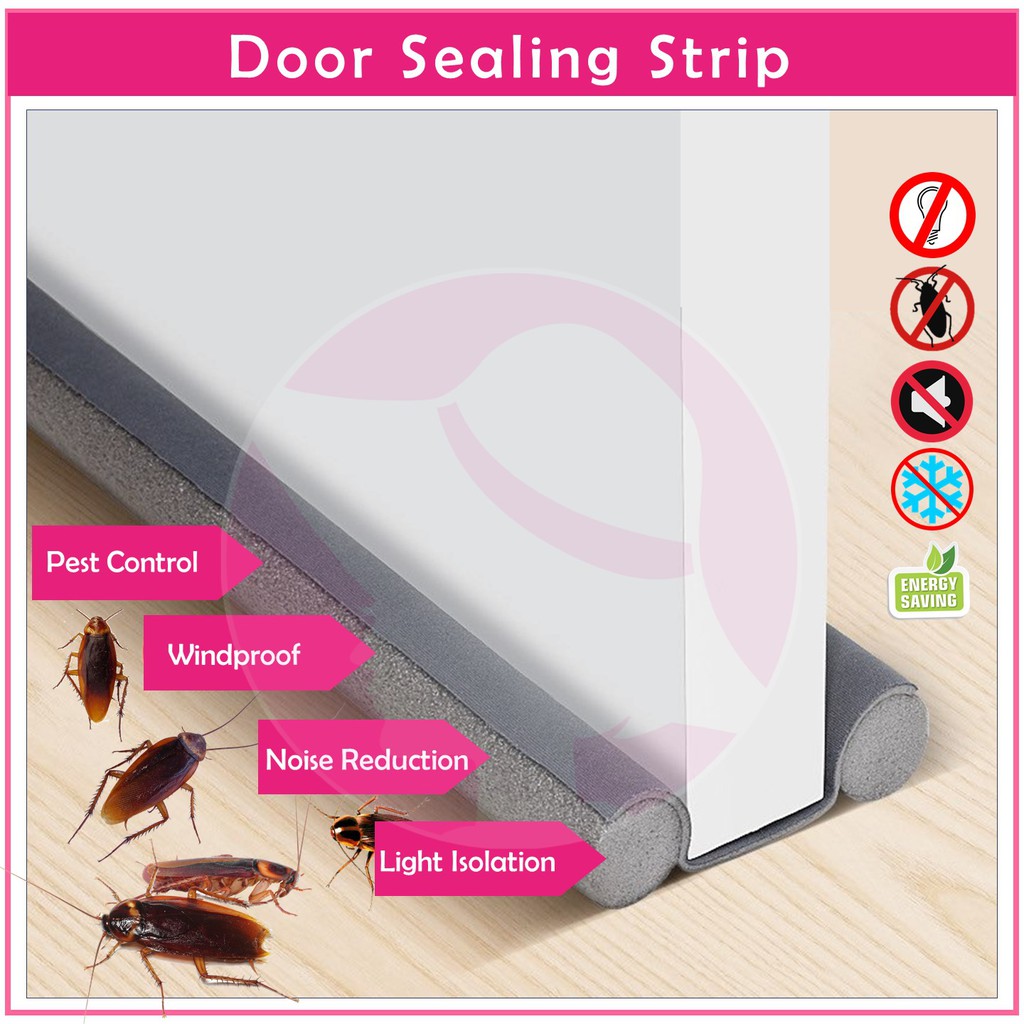 𝟰 𝗖𝗢𝗟𝗢𝗥 》 95CM Dust Sound Insect Proof Blocker Door Gap Strip Foam ...
