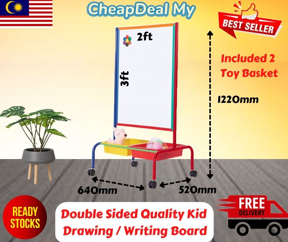 Papan putih tadika /Kindergarten whiteboard / Kid Whiteboard / Double ...