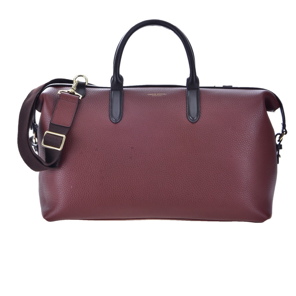 Charles Berkeley DURHAM Genuine Leather Travel Bag Duffel Bag Business ...