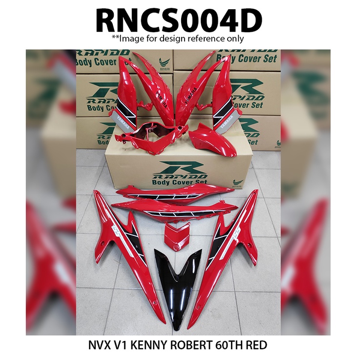 Rapido Cover Set Assembly NVX V1 Kenny Robert 60th Red (Sticker Tanam ...