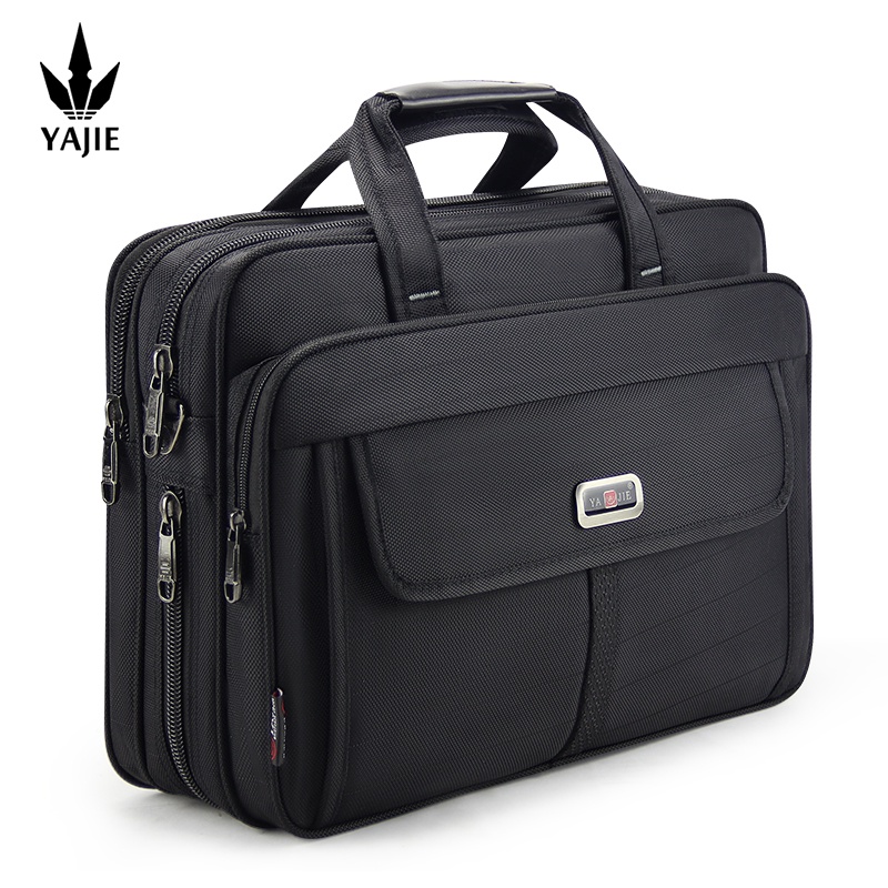 Business men's briefcase canvas waterproof large capacity 15.6 inch ...