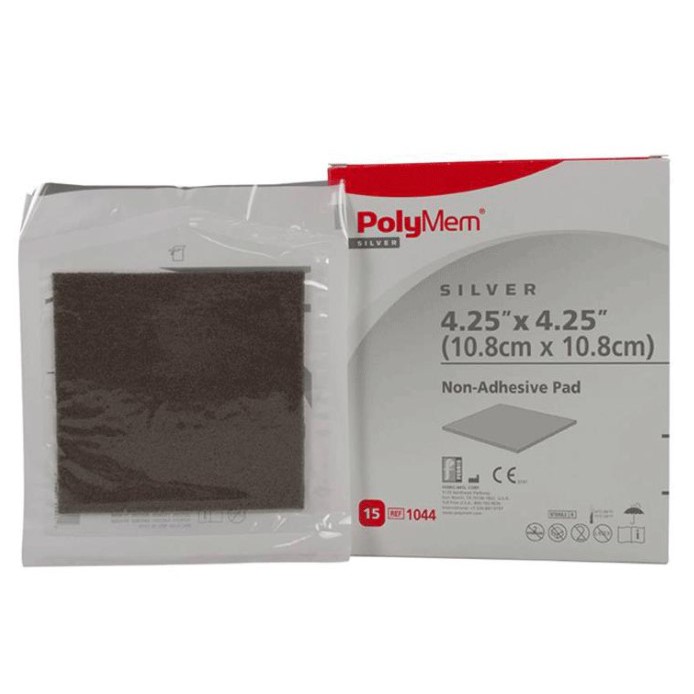 Polymem Silver Non-Adhesive Pad 10.8cm X 10.8cm Ref 1044 (1 UNIT) EXP01 ...