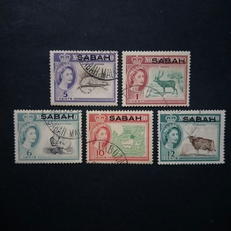 1964 Stamp North Borneo-Sabah-Unique Used Stamp-Overprinted With"SABAH ...