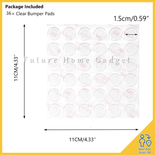 【READY STOCK】 3M Adhesive Transparent Buffer Pads Cabinet Door Bumpers ...