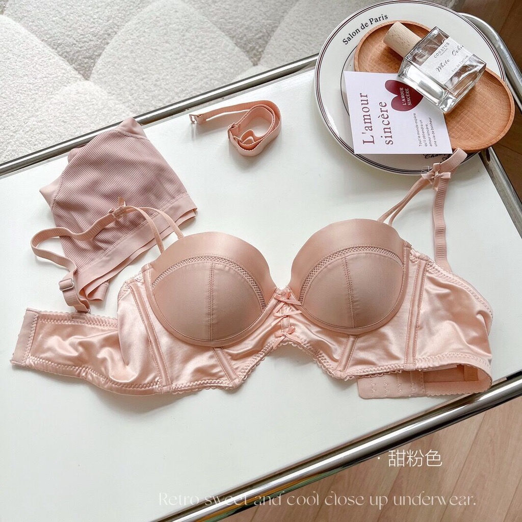 New Sexy Push Up Bra For Women Plastic Gloss Lace Underwear Women Two ...