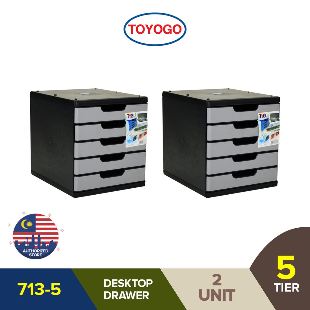 TOYOGO 5 Tiers Desktop Drawer 713-5 [2 units/6 units] | Shopee Malaysia