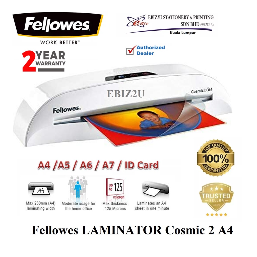 Fellowes LAMINATOR Cosmic 2 A4 office supply, stationery supply ...