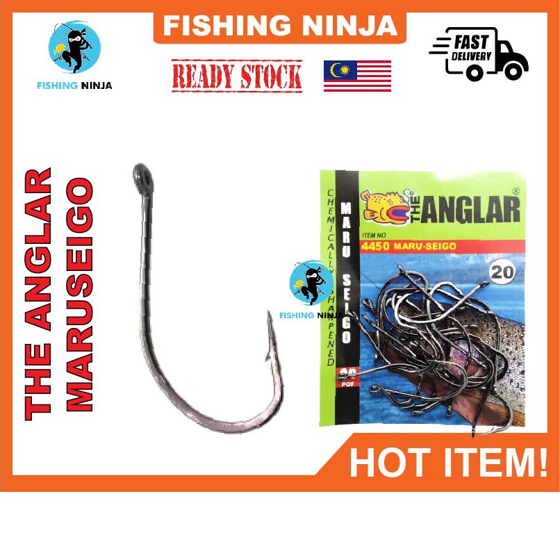 The Anglar Maru-Seigo Hook (4450) The Anglar Fishing Hook Mata Kail ...