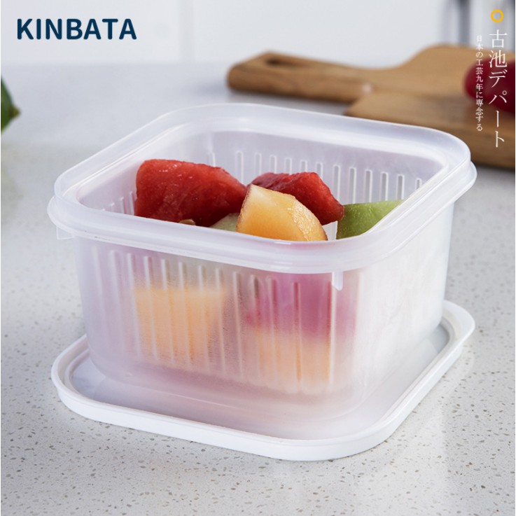 Fresh-Keeping Box – Double Layer Drain & Airtight Food Container ...