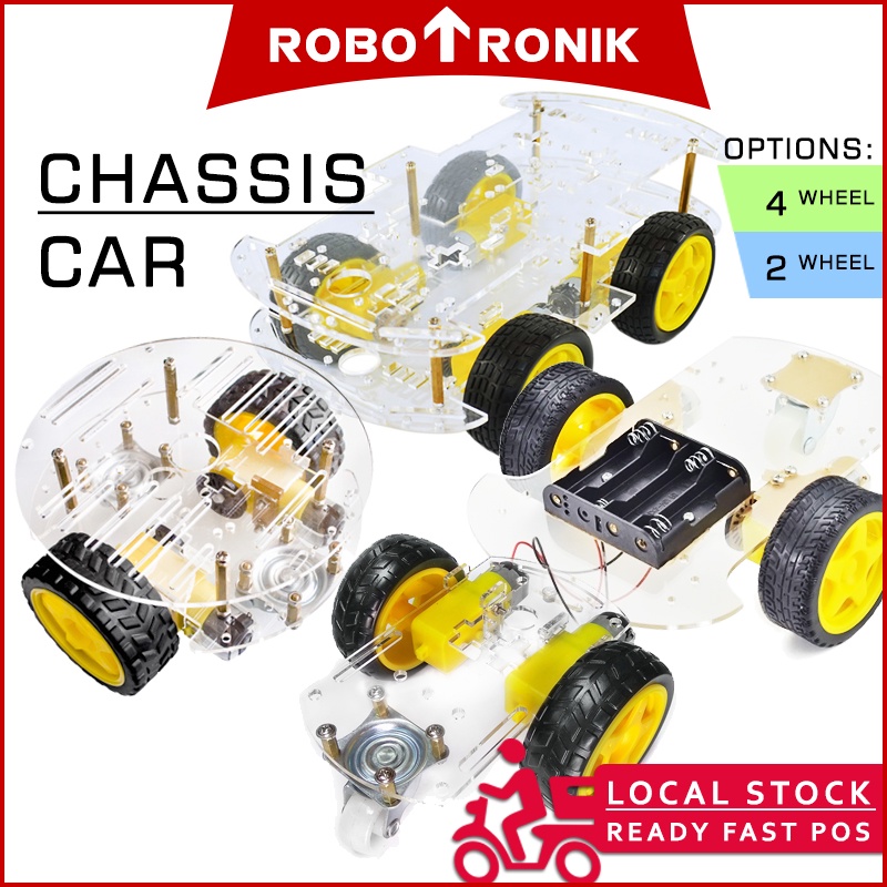 Car Chassis Kit 4WD / 2WD (Wheel Drive) with Speed Encoder (Unassembled ...