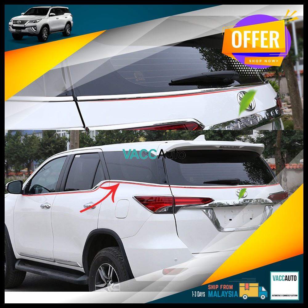 Toyota Fortuner Window Chrome Lining Weatherstrip Window Moulding Trim ...