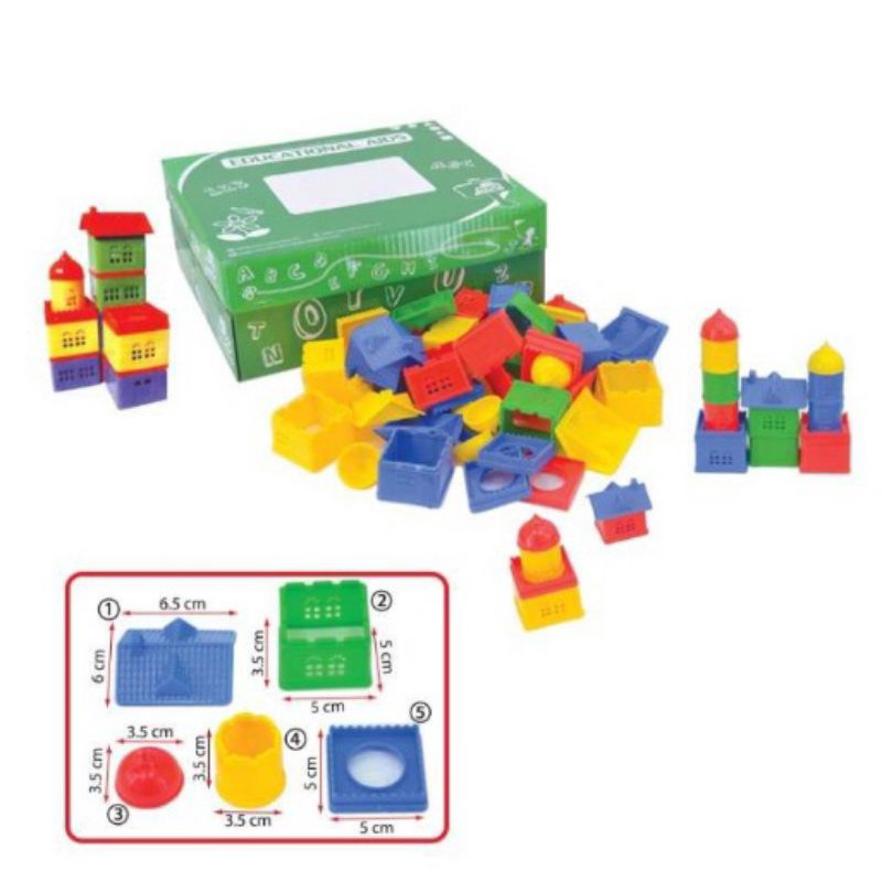 Blok Binaan Bangunan Klasik Building Blocks Tower Block for Kids Fun to ...