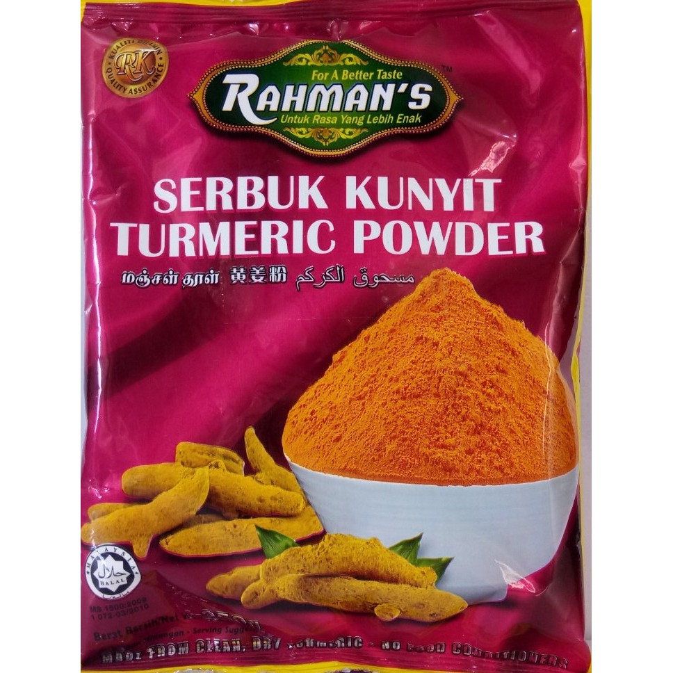 Rahman's Premium Turmeric Powder (Serbuk Kunyit) Halal (250gms ...