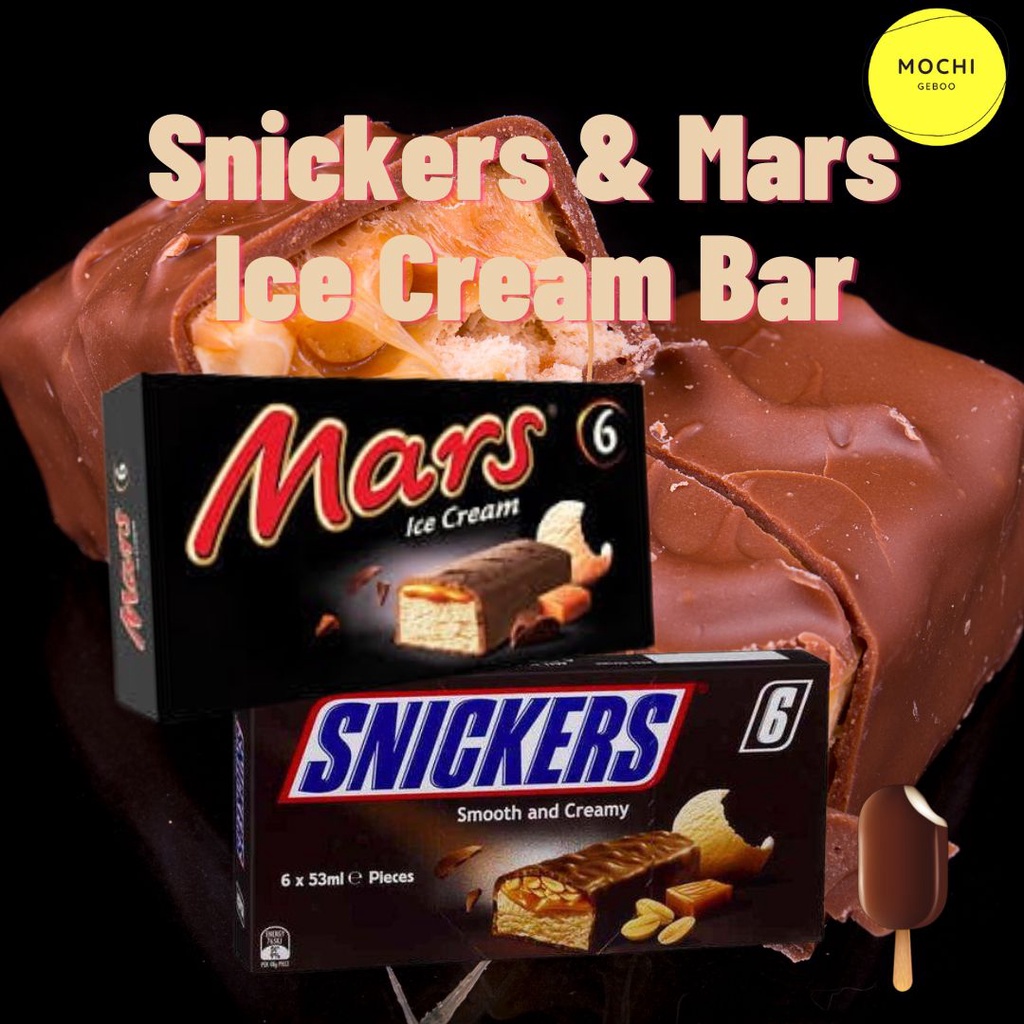 **Klang Valley Delivery ONLY** Snickers and Mars Ice Cream Stick Bar 6 ...