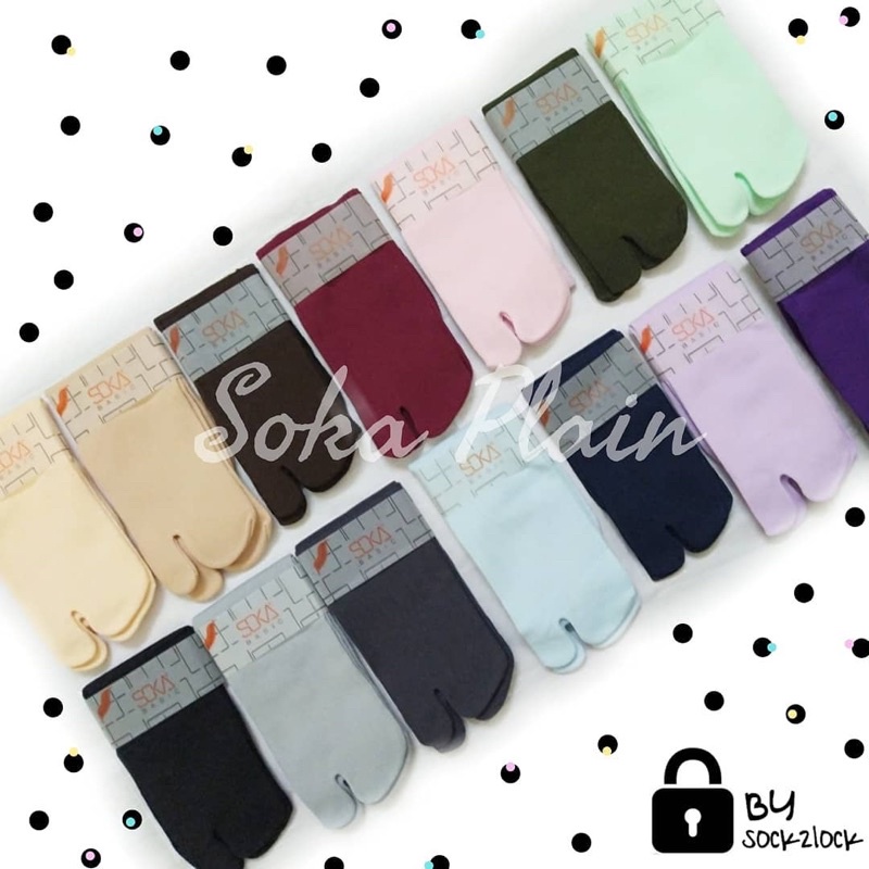 SOKA Plain - Stokin Jari Warna Pastel & Gelap | Shopee Malaysia