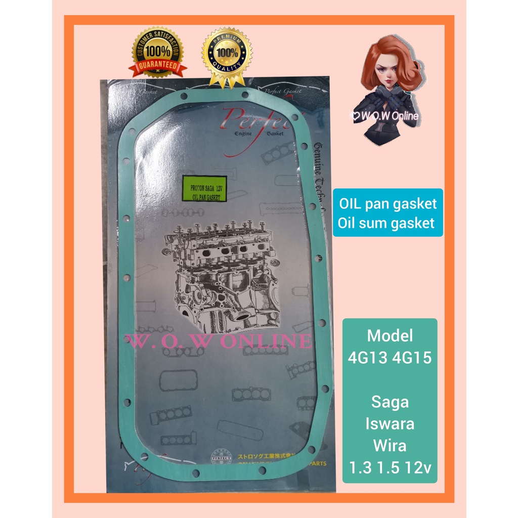 OIL SUM GASKET / OIL PAN GASKET PROTON SAGA ISWARA WIRA 1.3 1.5 8V 12V ...