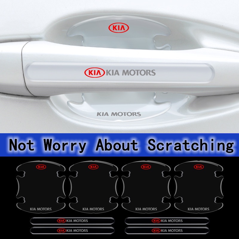 [4pc/set] Kia Door Handle Protection Transparent Car Door Bowl Sticker ...