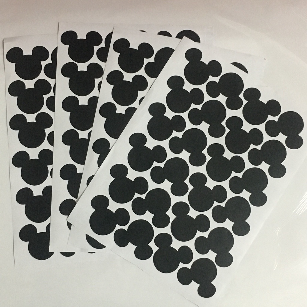 24pcs/sheet Cartoon Mickey Mouse label stickers home decor wall ...