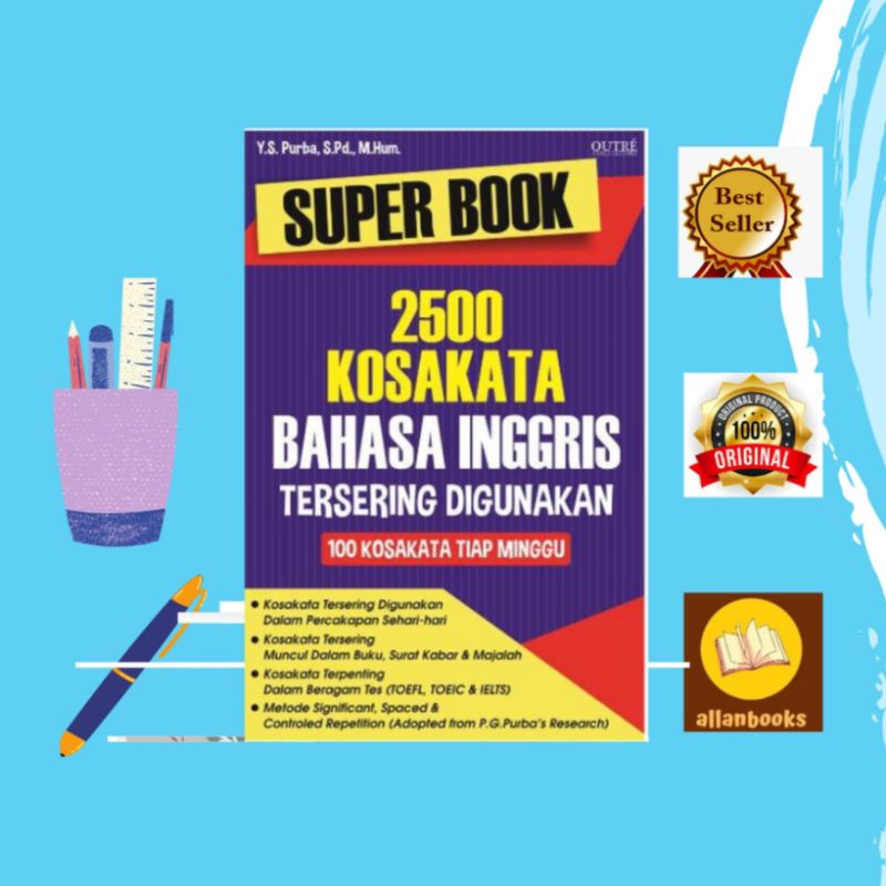 English BOOK SUPER BOOK 2500 The Most Frequent Words In Use | Shopee ...