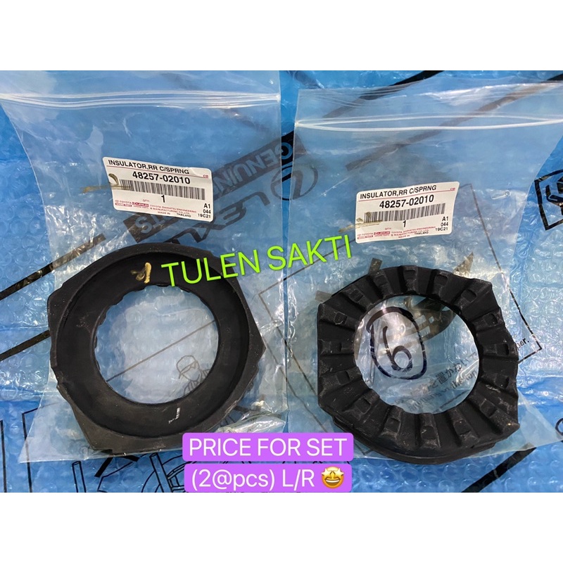 ORIGINAL TOYOTA ALTIS (2003-2019) REAR COIL SPRING RUBBER upper ZZE121 ...