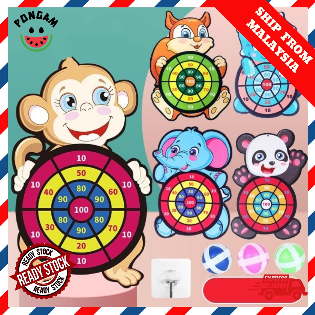 🔥HOT ITEM🔥 Kids Educational Dart Ball Game Toy Fabric Sticky Dart Board ...