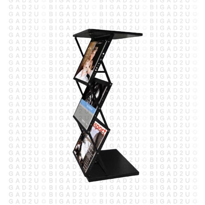 Brochure Stand A3 Size Matte Wooden Table Top Metal | Shopee Malaysia