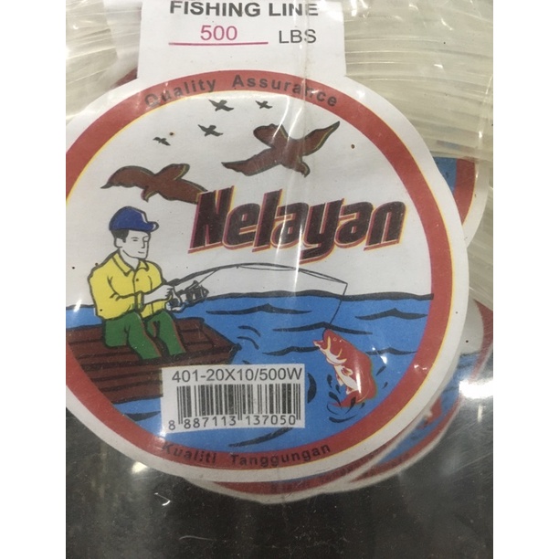 NELAYAN FISHING LINE 200M (120LBS - 500LBS) / TALI TANGSI NYLON ...