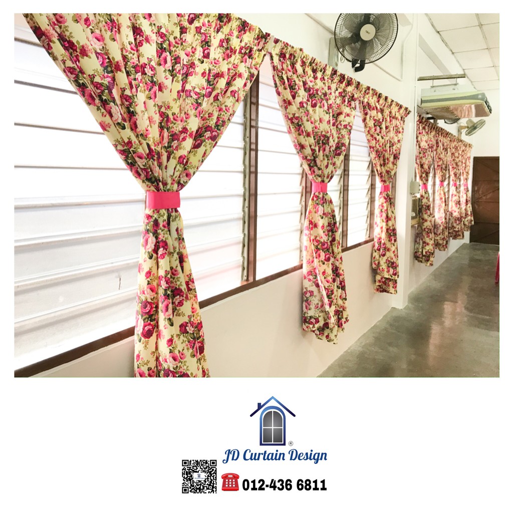 Langsir Tingkap Siap Jahit Pakai Cangkuk | Shopee Malaysia